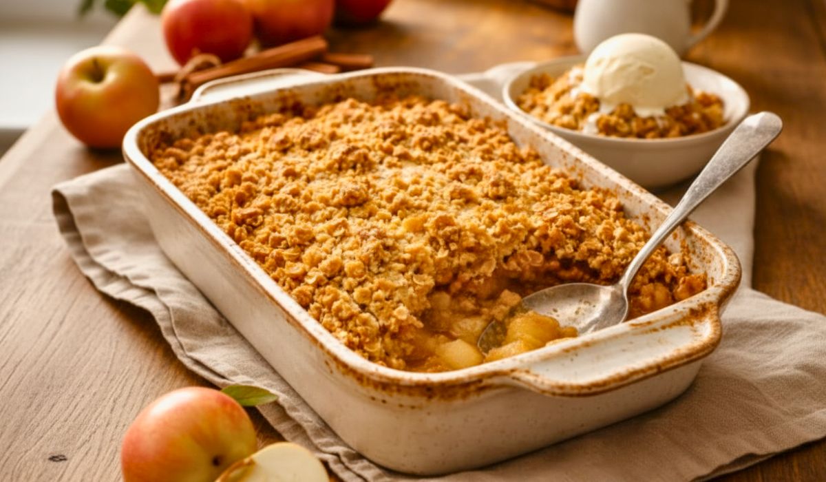 Jamie Oliver Simple Apple Crumble Recipe - Zoey Cooks